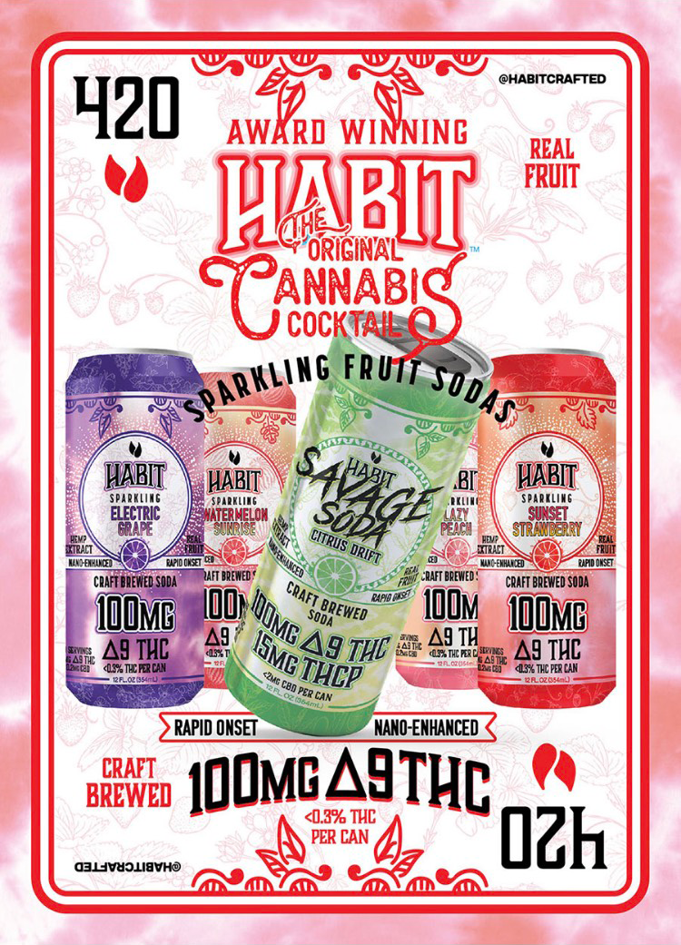 Habit Sparkling Soda 100mg THC | Island Uplift